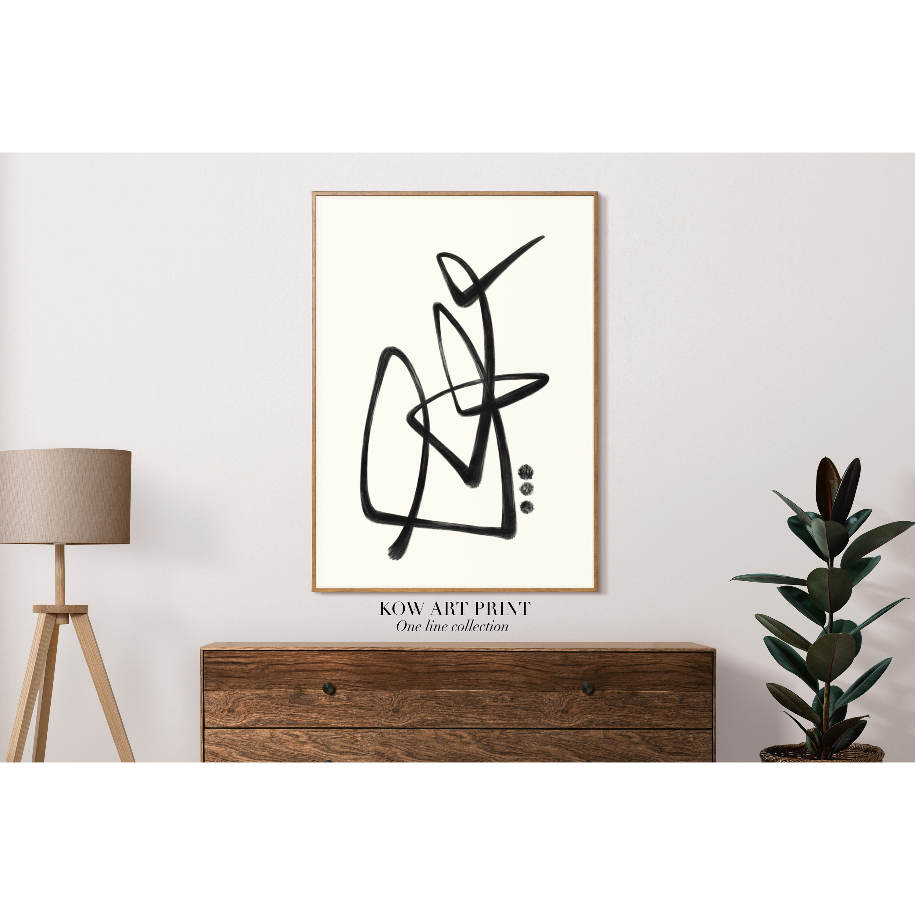 One Line Painting Abstract Art Modern Art Decor Digital - Etsy