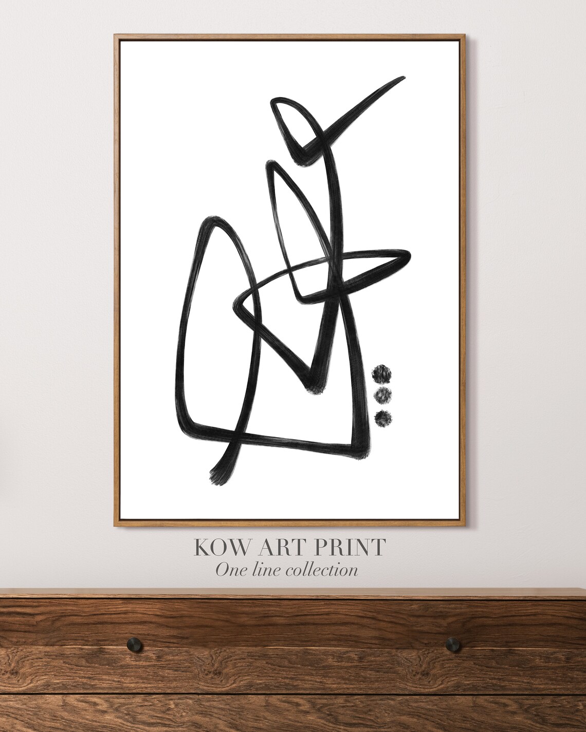 One Line Painting Abstract Art Modern Art Decor Digital - Etsy