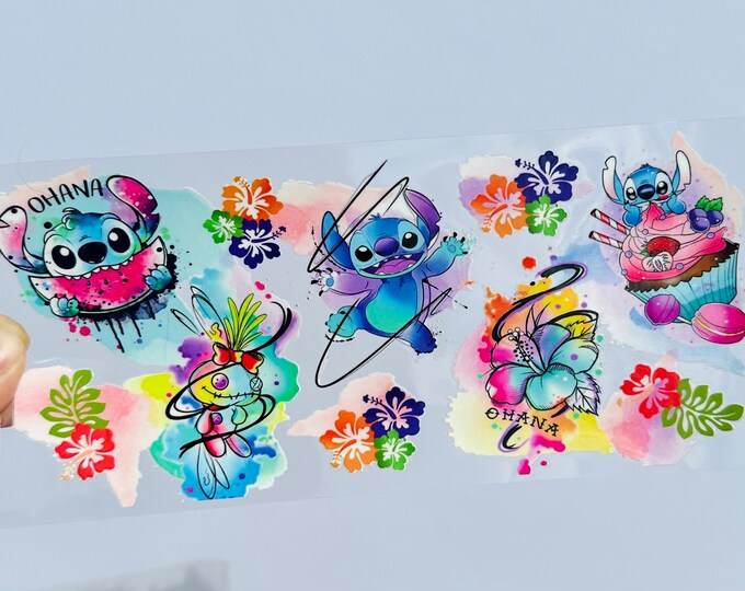 UV DTF Stitch Cup Wrap for 16oz Glass Can. UVDTF Wrap. No Heat Needed ...