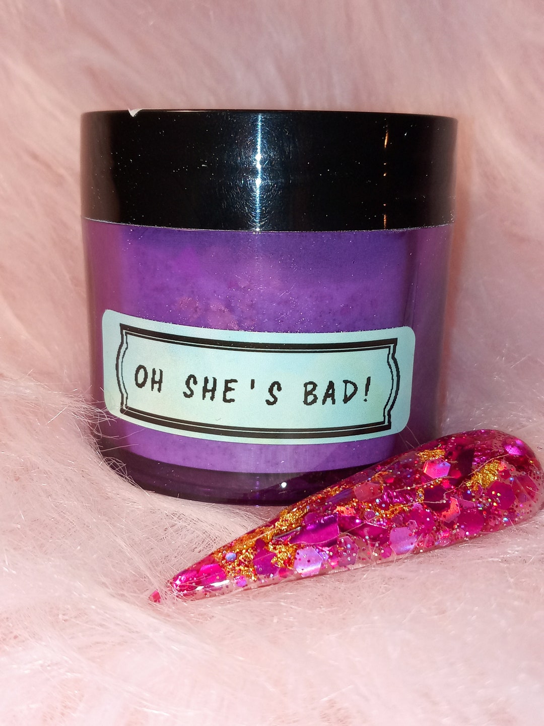 Oh She's Bad! 1oz Jar Glitter Acrylic - Etsy