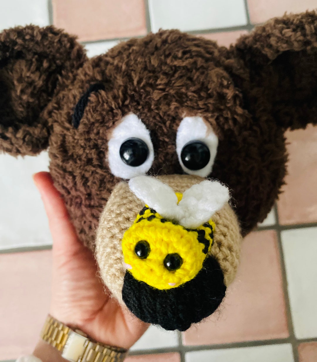 Crochet Bear Head Wall Hanging - Etsy