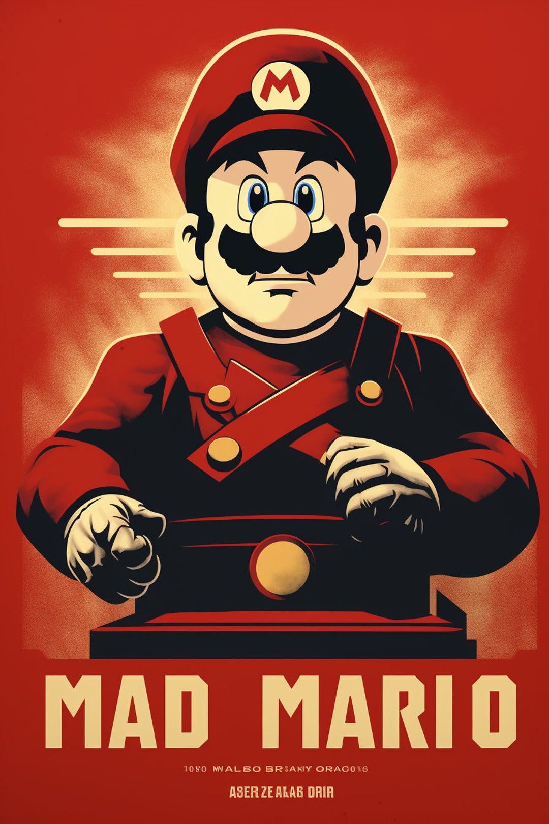Mad Mario Propaganda Poster Digital Download - Etsy