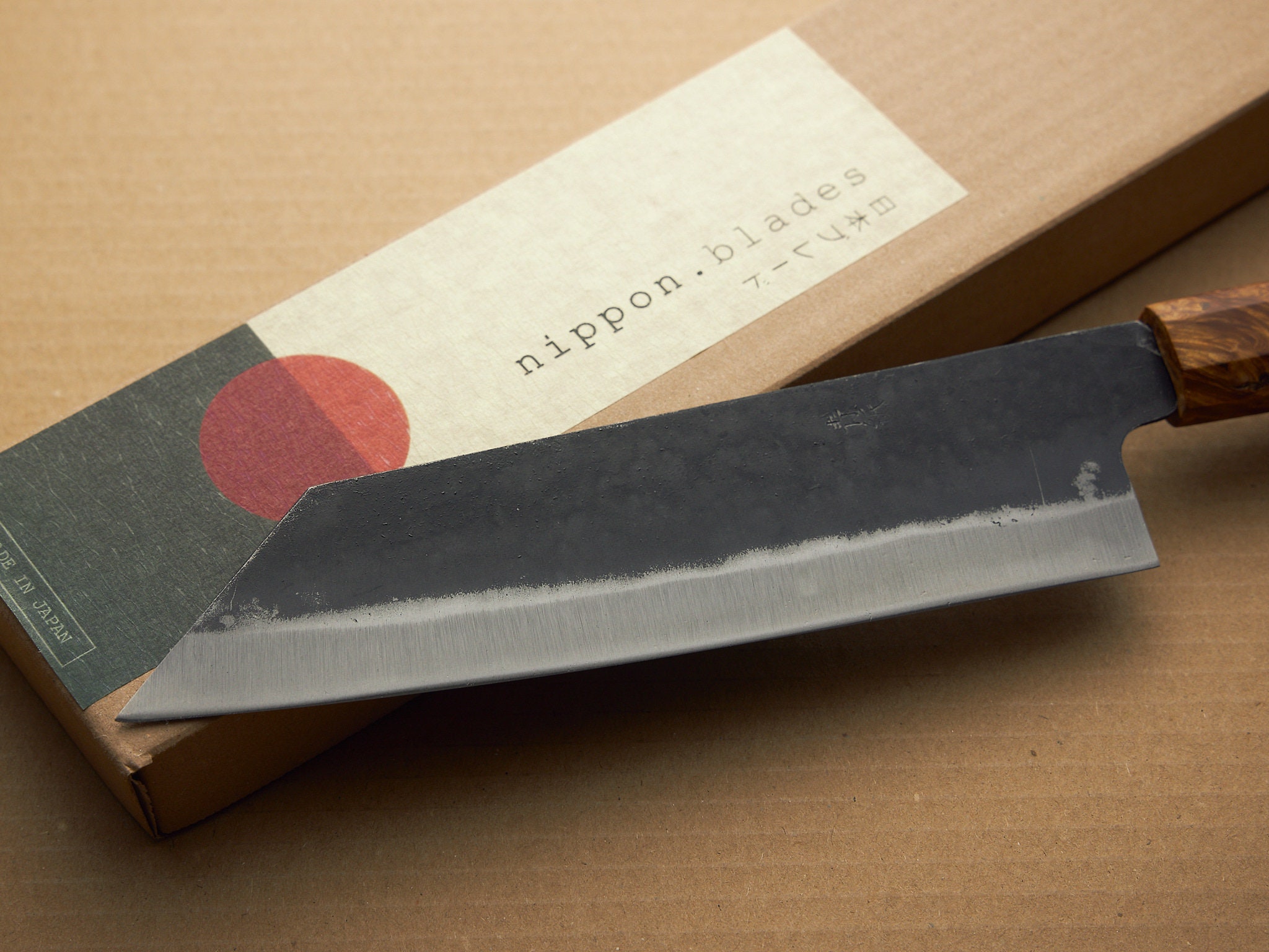 Handforged Japanese 190mm Bunka Aogami 2 Carbon Steel Knife Blade Made ...