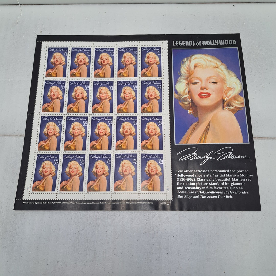 Marilyn Monroe Postage Stamps Sheet - Etsy