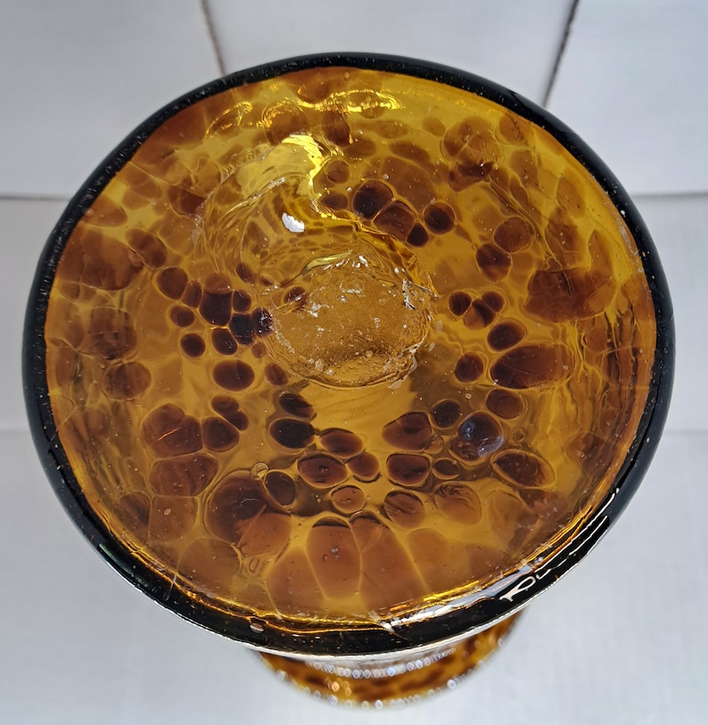 Tortoise Shell Hand-blown Art Glass Vase/candelabra - Etsy