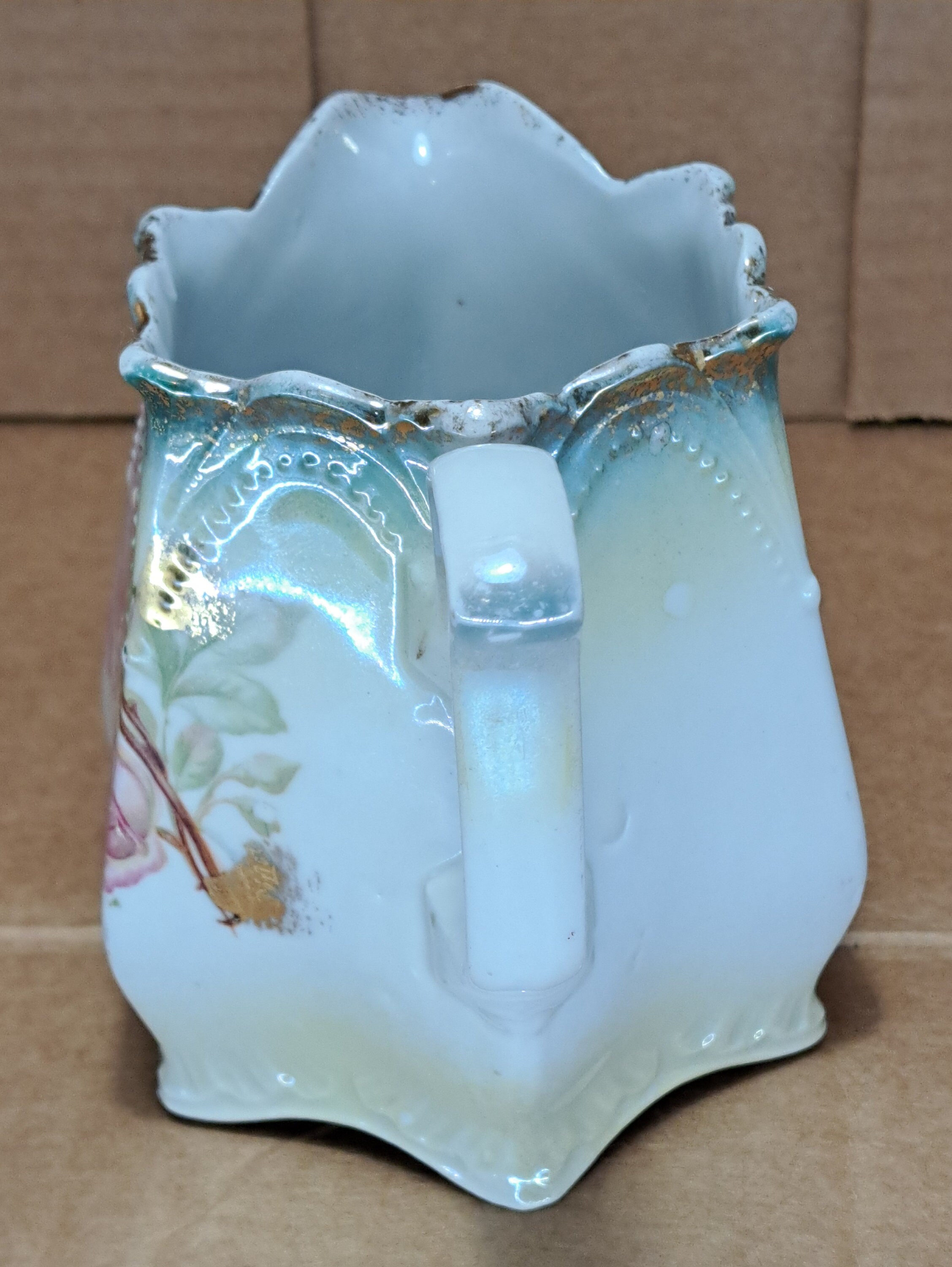 German Lusterware Creamer With Rose Transfer Decoration - Etsy