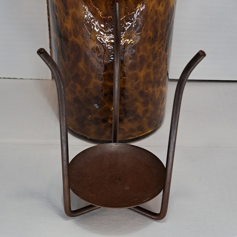 Tortoise Shell Hand-blown Art Glass Vase/candelabra - Etsy