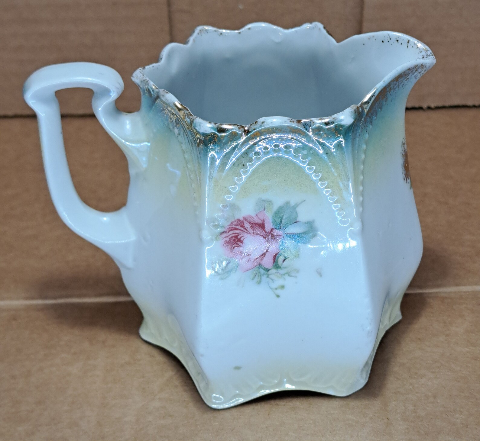 German Lusterware Creamer With Rose Transfer Decoration - Etsy