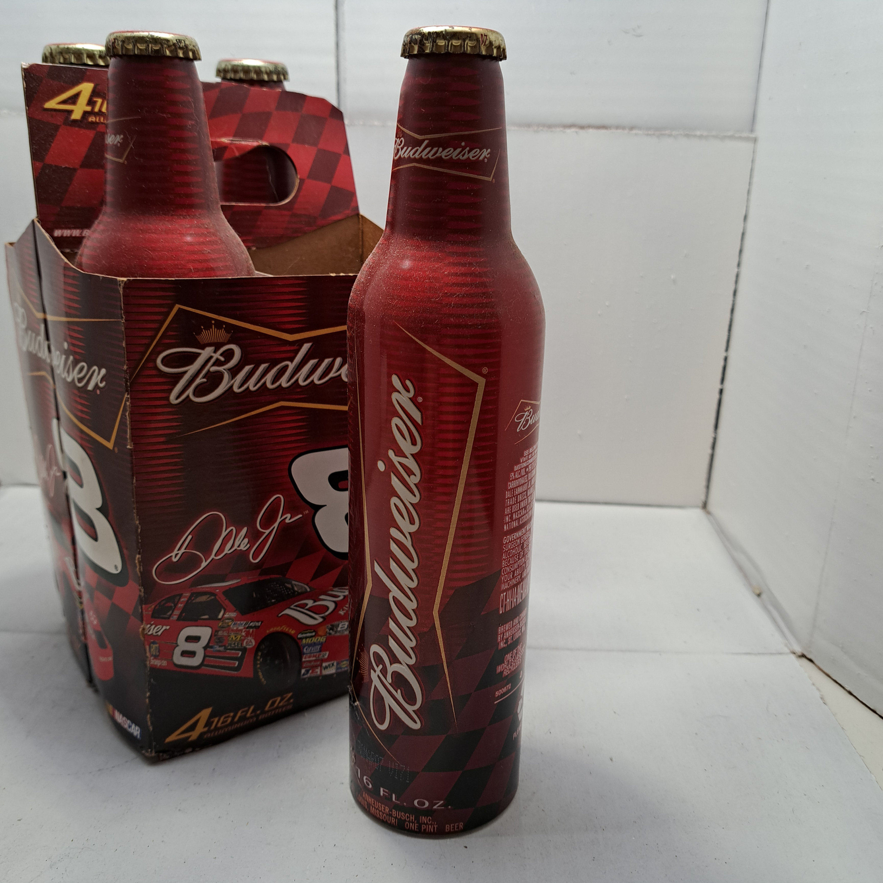 Budweiser 8 Dale Earnhardt Jr. 4 Pack of Beer Bottles - Etsy