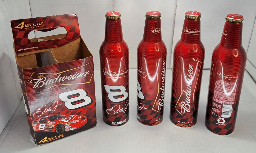 Budweiser #8 Dale Earnhardt Jr. 4 Pack of Beer Bottles (unopened) - Etsy