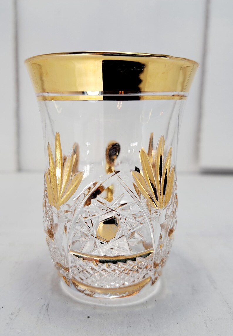 Handmade Turkish Crystal Teacup Set of 6 With 22k Gold - Etsy