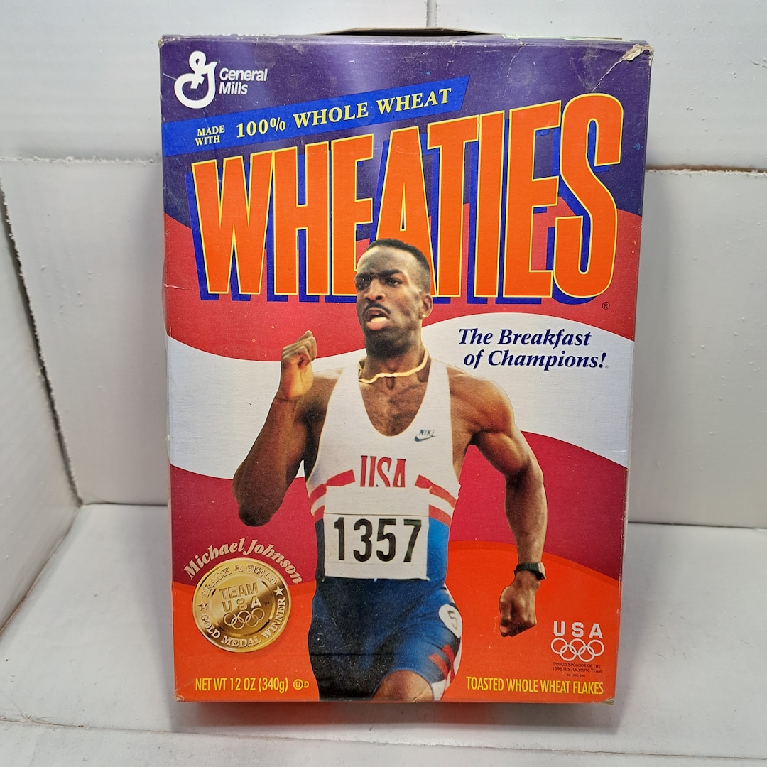 1997 GM Wheaties Michael Johnson Olympics Team USA Cereal Box - Etsy