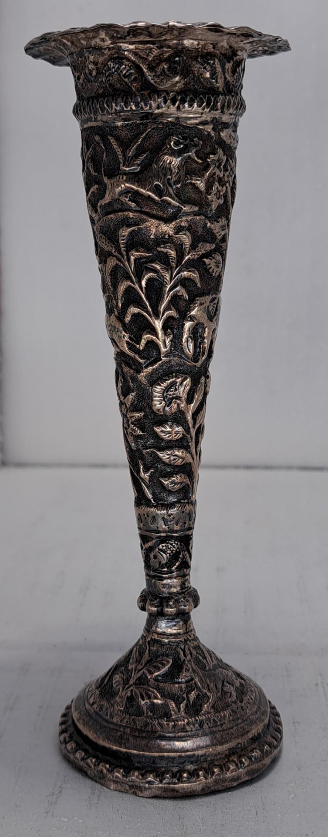 Rare Indonesia Silver Victorian Repousse' Bud Vase - Etsy