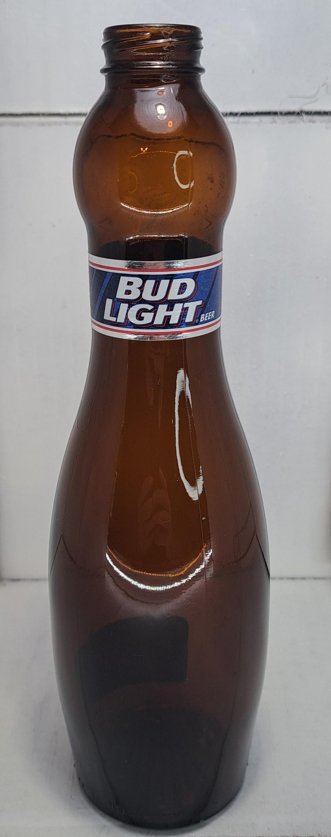 Budweiser Bud Light Bowling Pin Amber Beer Bottle With the Original ...