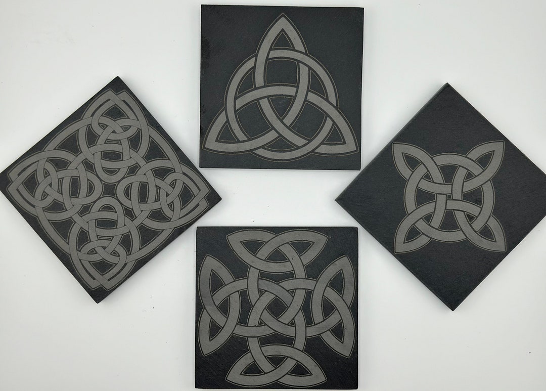 Laser Engraved Slate Coasters Irish, Celtic Knots - Etsy