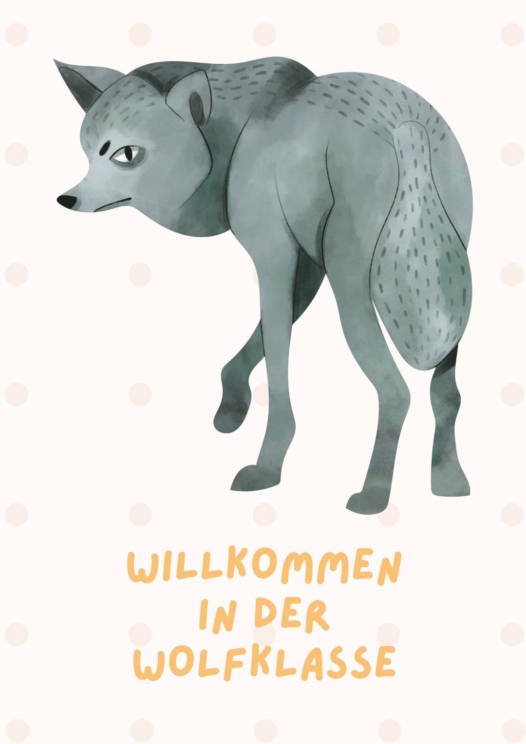 Welcome Sign Wolf Primary School Enrollment Class Animal - Etsy