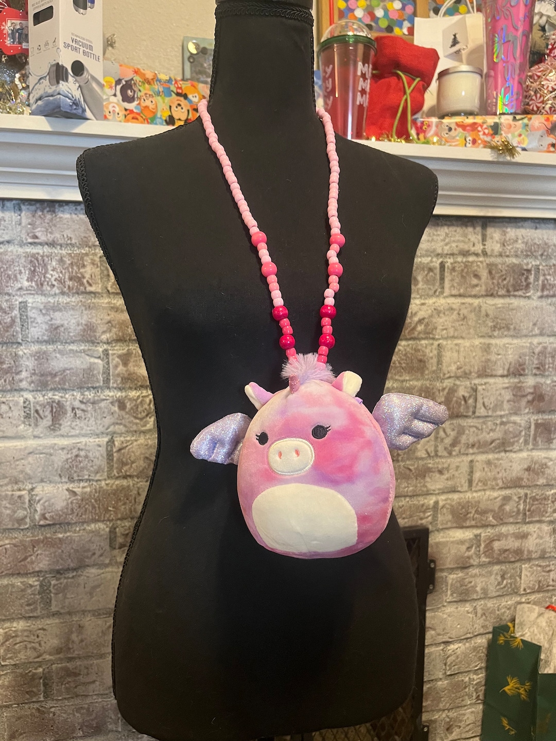 Pink Squishmallow Plush Kandi Fidget Necklace - Etsy