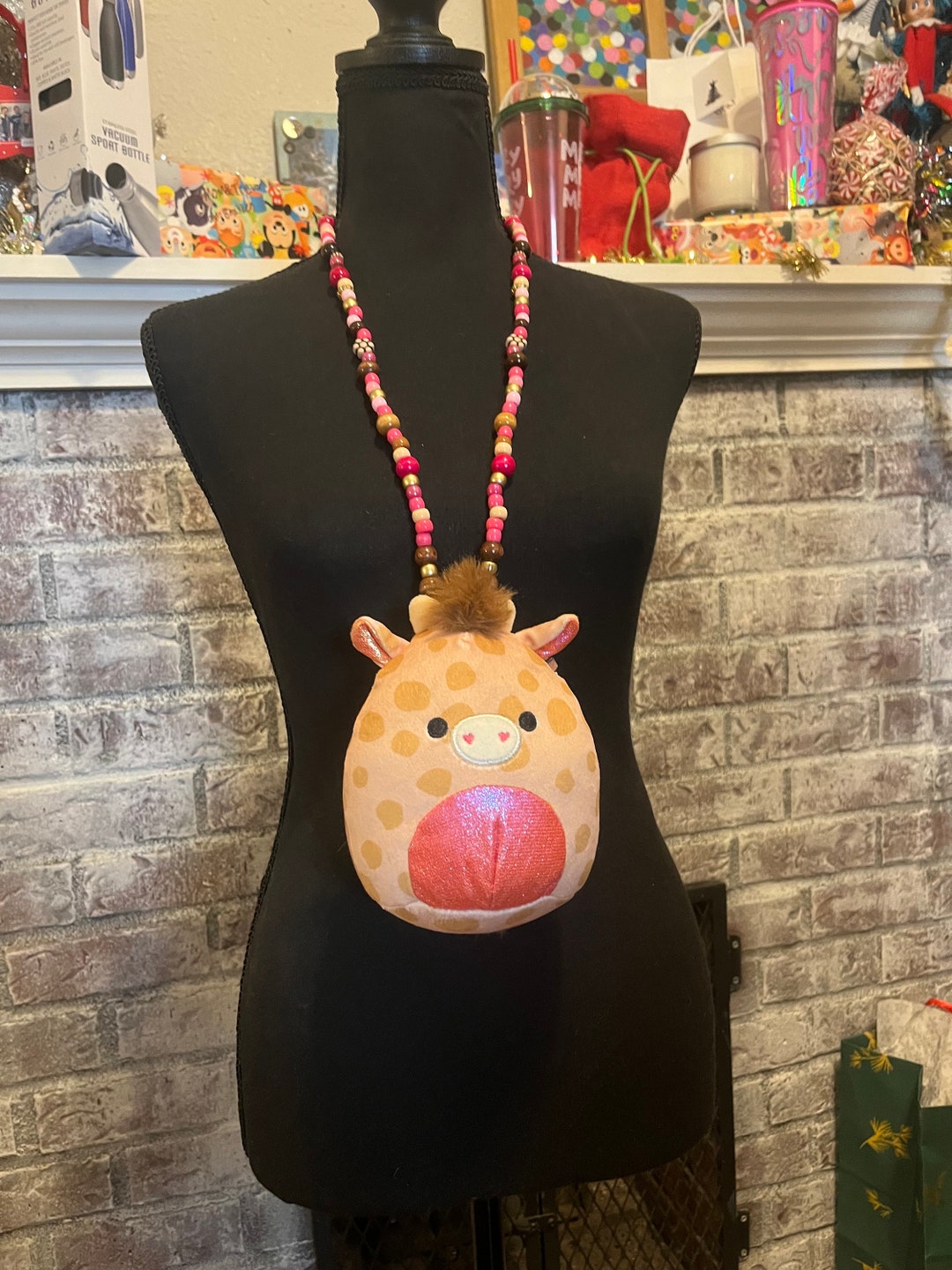 Squishmallow Giraffe Plush Kandi Fidget Necklace - Etsy
