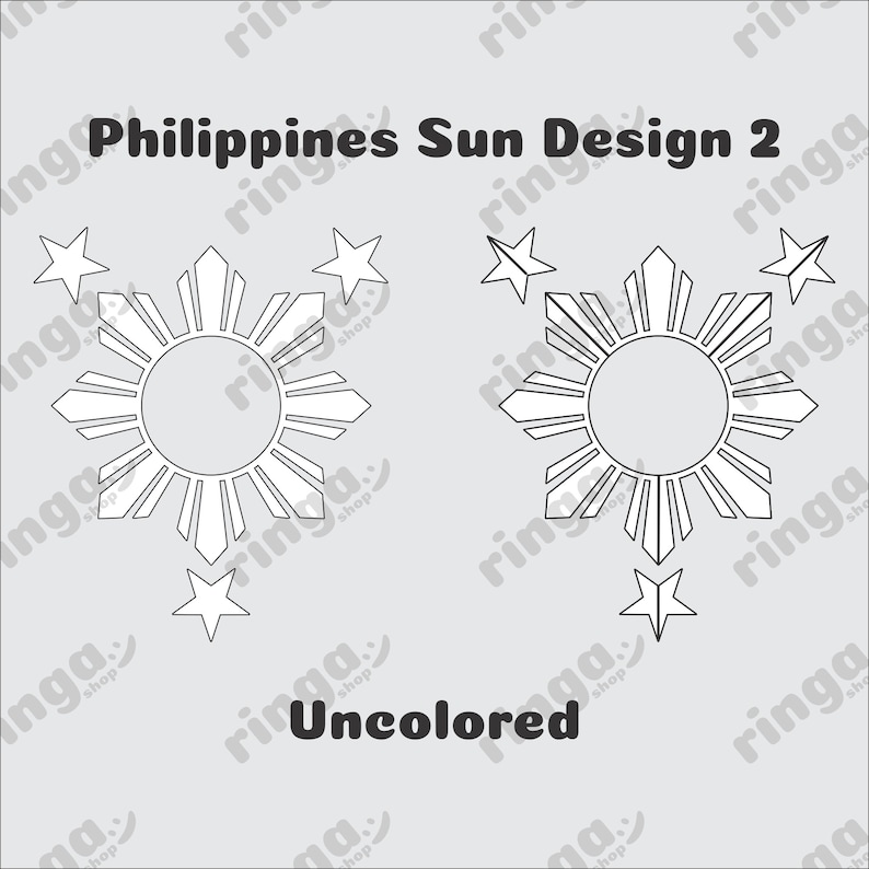 Philippines Sun Design .PNG and .SVG Files | Digital Download - Etsy
