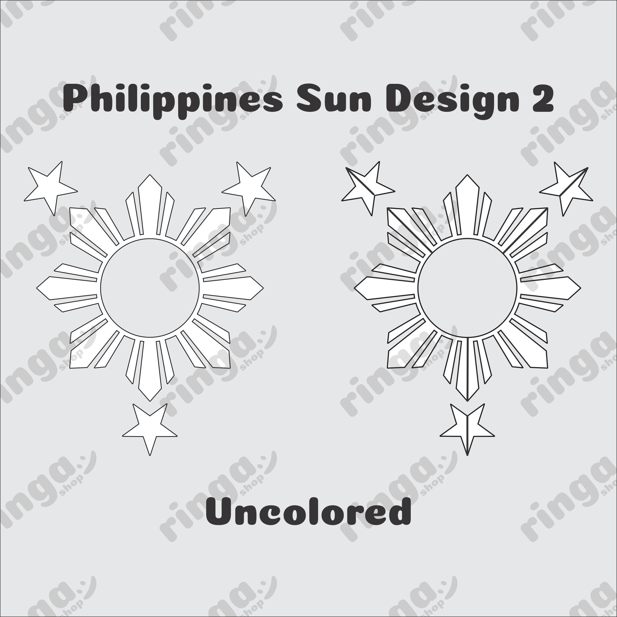 Philippines Sun Design .PNG and .SVG Files | Digital Download - Etsy