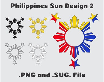 Basic Philippines Sun Pack .PNG and .SVG Files | Digital Download - Etsy