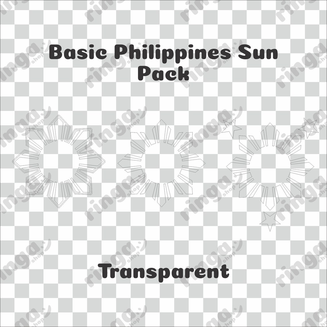 Basic Philippines Sun Pack .PNG and .SVG Files | Digital Download - Etsy