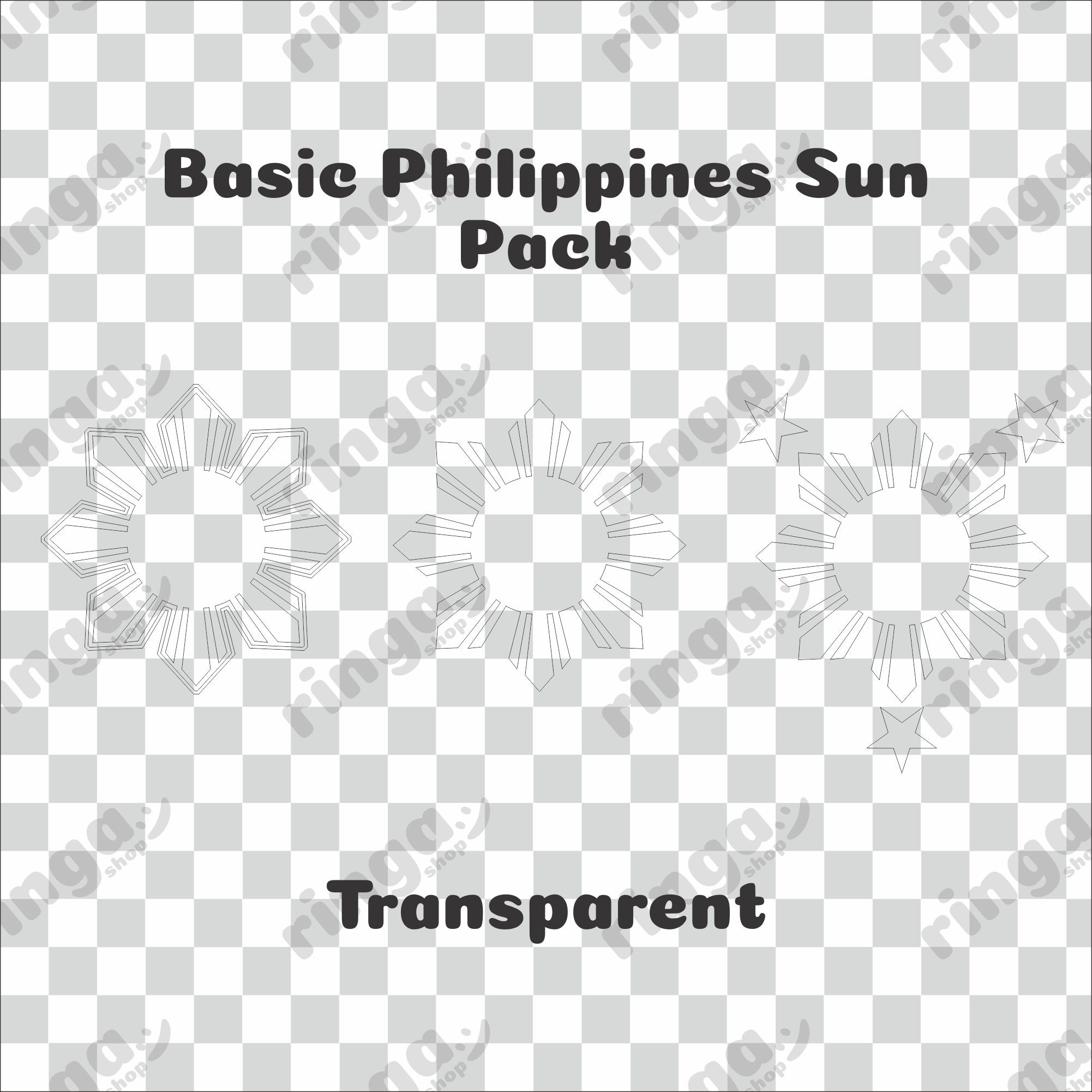 Basic Philippines Sun Pack .PNG and .SVG Files | Digital Download - Etsy