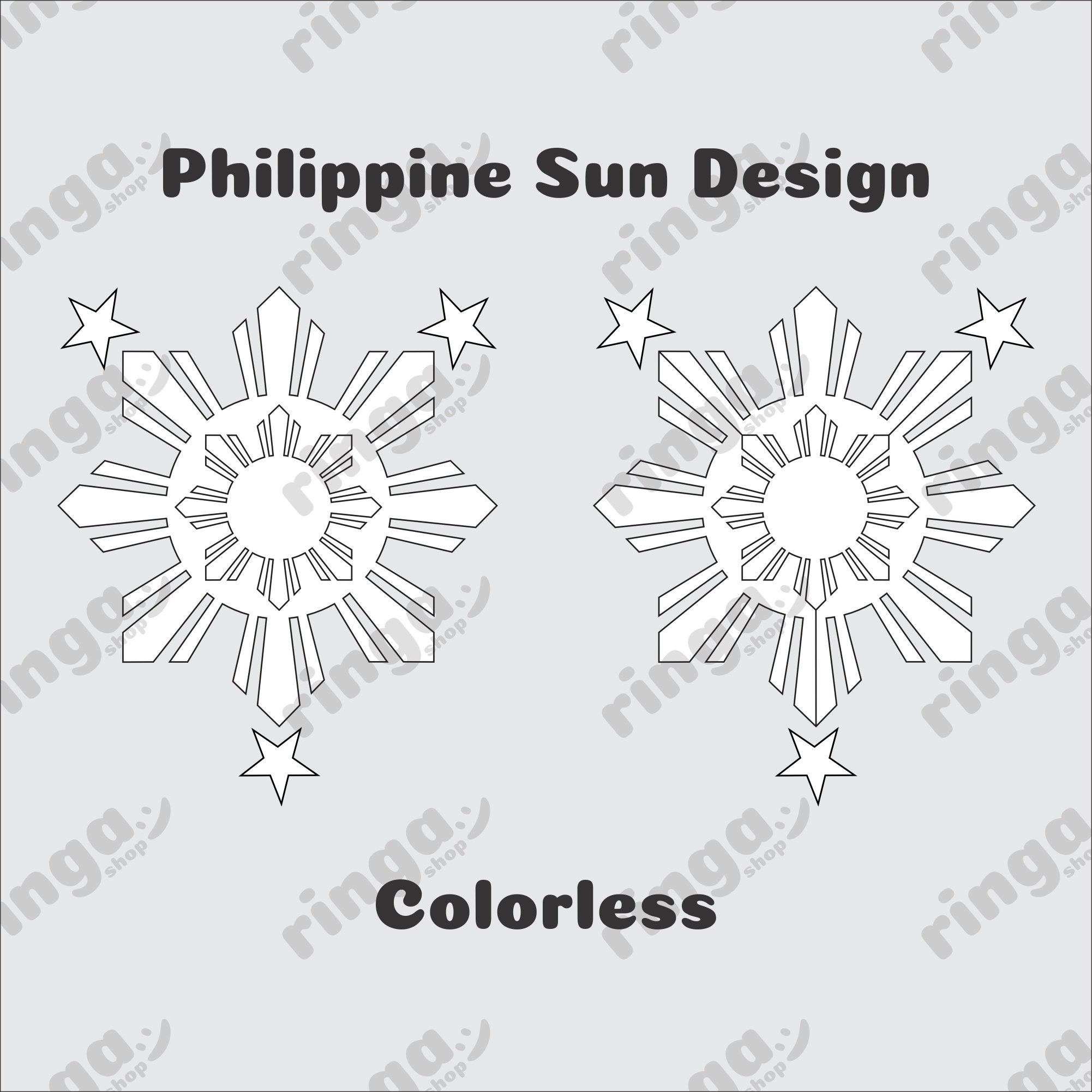 Philippines Sun Design .PNG and .SVG Files Digital Download - Etsy