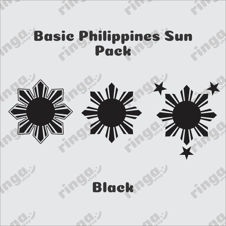 Basic Philippines Sun Pack .PNG and .SVG Files | Digital Download - Etsy