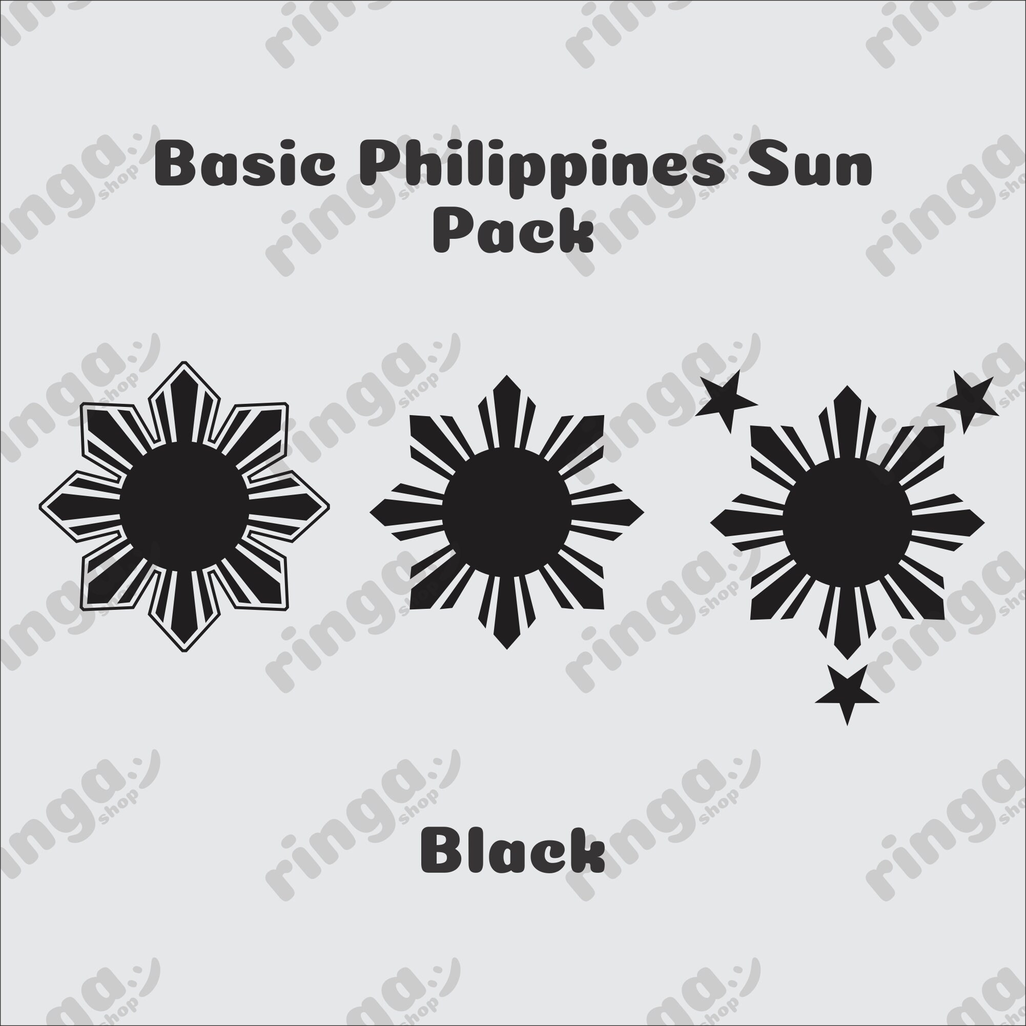 Basic Philippines Sun Pack .PNG and .SVG Files | Digital Download - Etsy