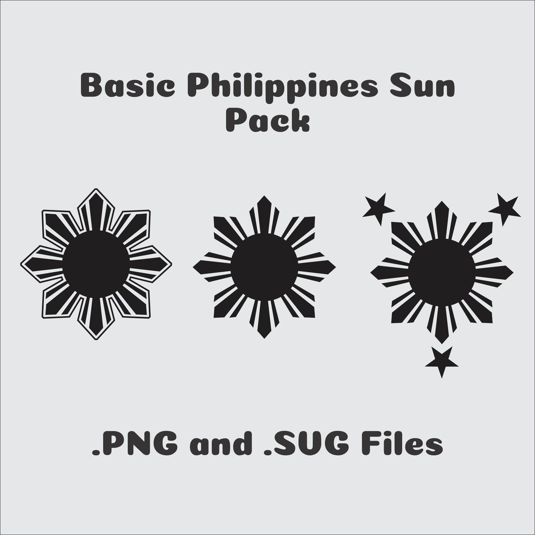Basic Philippines Sun Pack .PNG and .SVG Files | Digital Download - Etsy