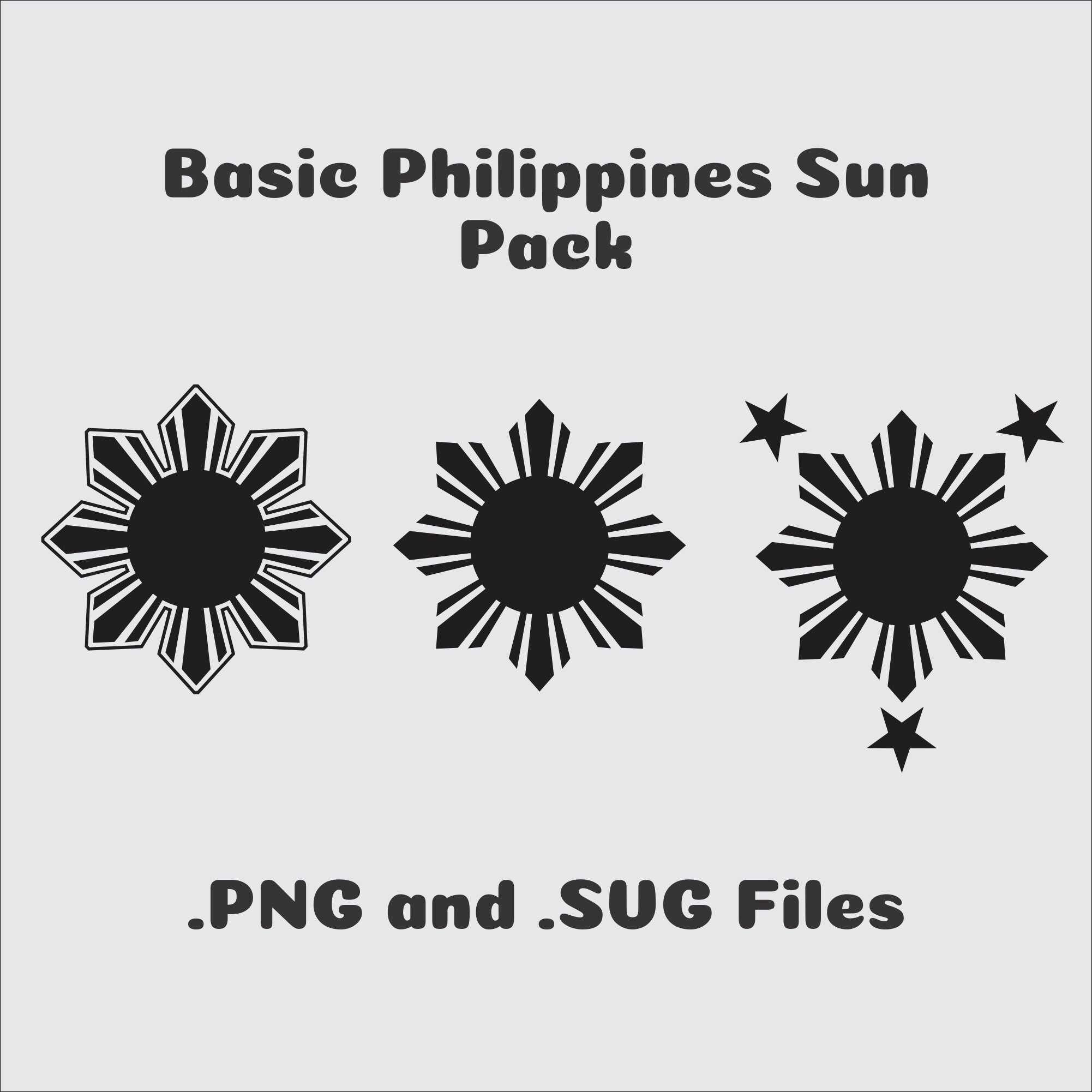 Basic Philippines Sun Pack .PNG and .SVG Files | Digital Download - Etsy