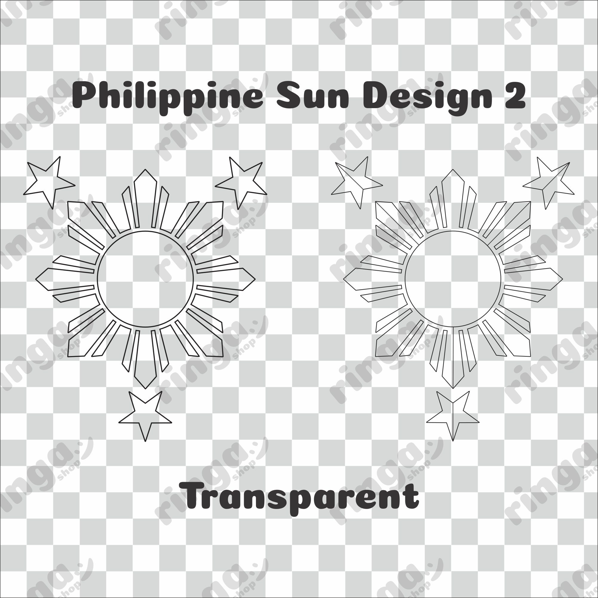 Philippines Sun Design .PNG and .SVG Files | Digital Download - Etsy