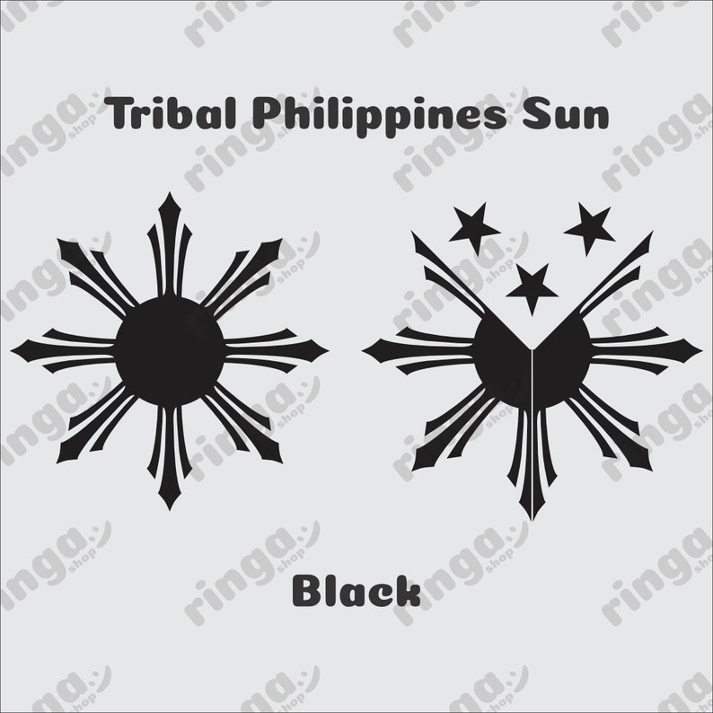 Tribal Philippines Sun .PNG and .SVG Files | Digital Download - Etsy
