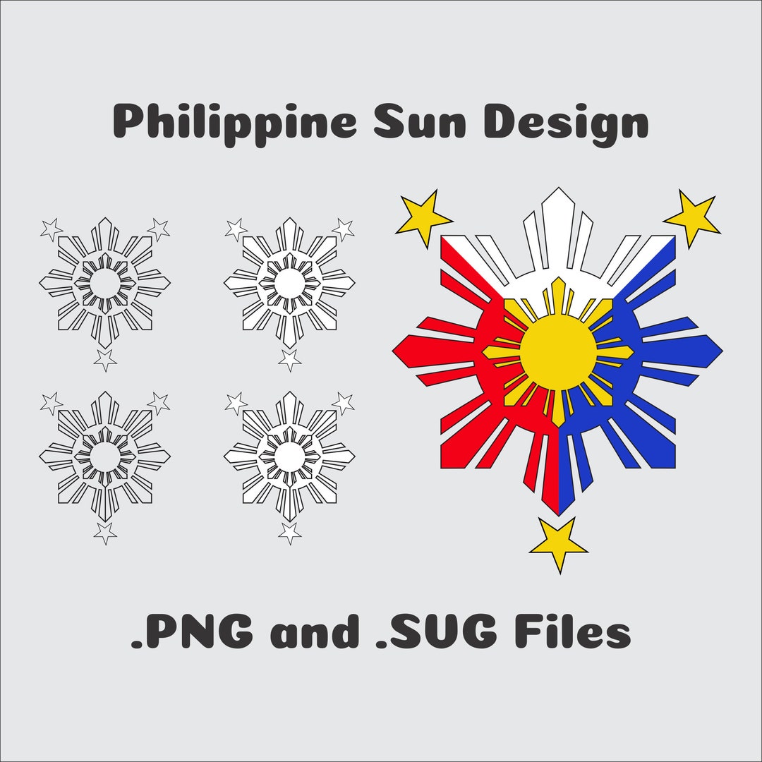 Philippines Sun Design .PNG and .SVG Files | Digital Download - Etsy