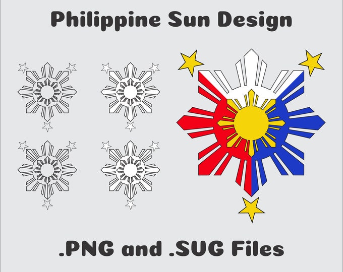 Philippines Sun Design .PNG and .SVG Files Digital Download - Etsy