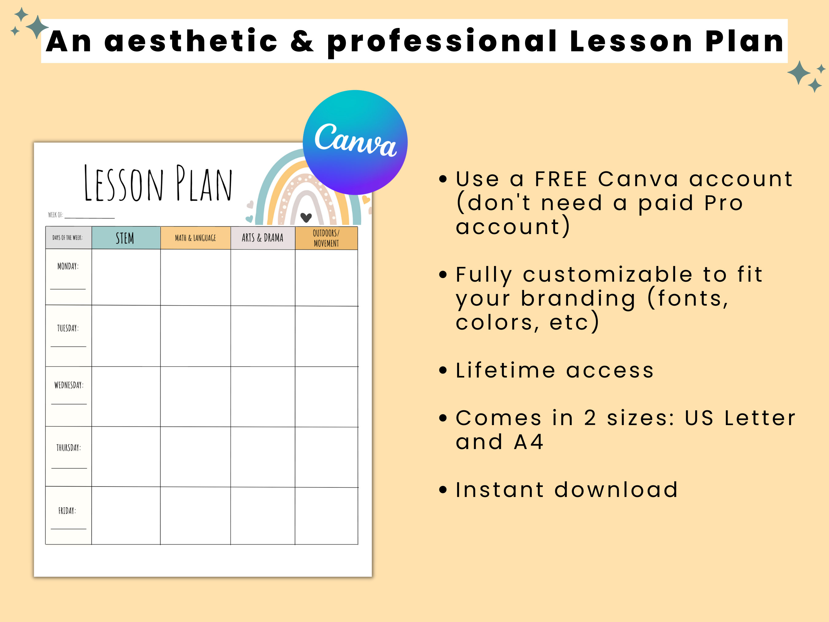 Daycare Lesson Plan, Early Childhood Teacher Lesson Plan Template, Pre ...