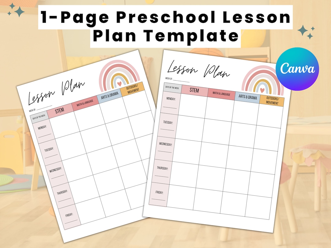 Pink Preschool Lesson Plan, Early Childhood Teacher Lesson Plan ...
