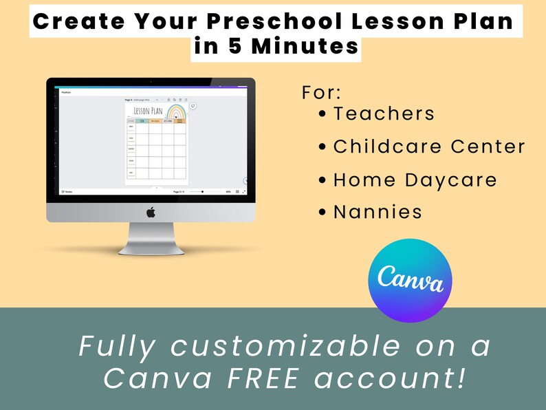 Daycare Lesson Plan, Early Childhood Teacher Lesson Plan Template, Pre-k Lessons Plan, Daycare ...