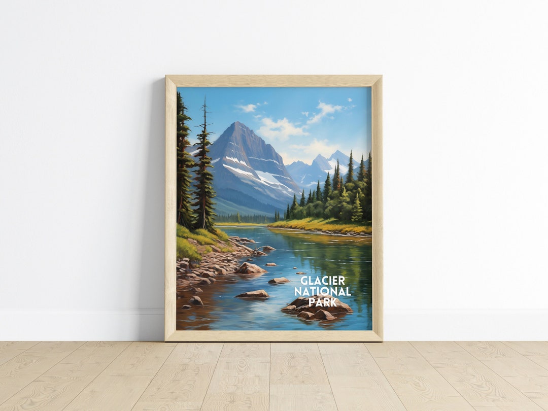Glacier National Park Printable Wall Art Montana Landscape Wildlife ...