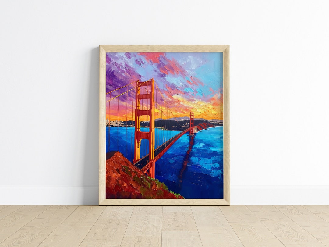 Golden Gate Printable Wall Art San Francisco Digital Download Decor ...