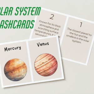 Tarjetas didácticas de los planetas del sistema solar: Explora el ...