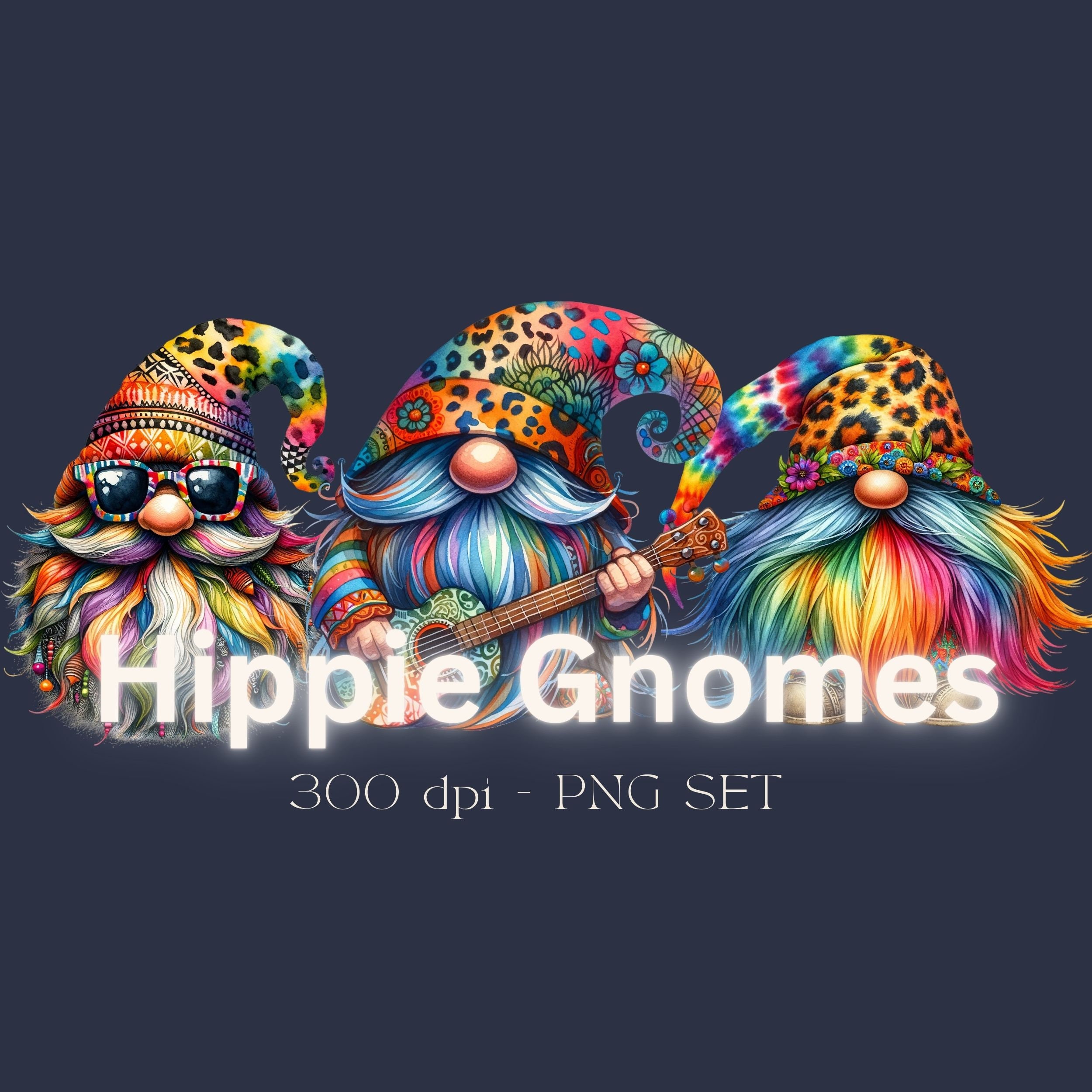 Hippie Gnome Png Bundle Groovy Gnome Psychedelic Hippie Gnome Clipart ...