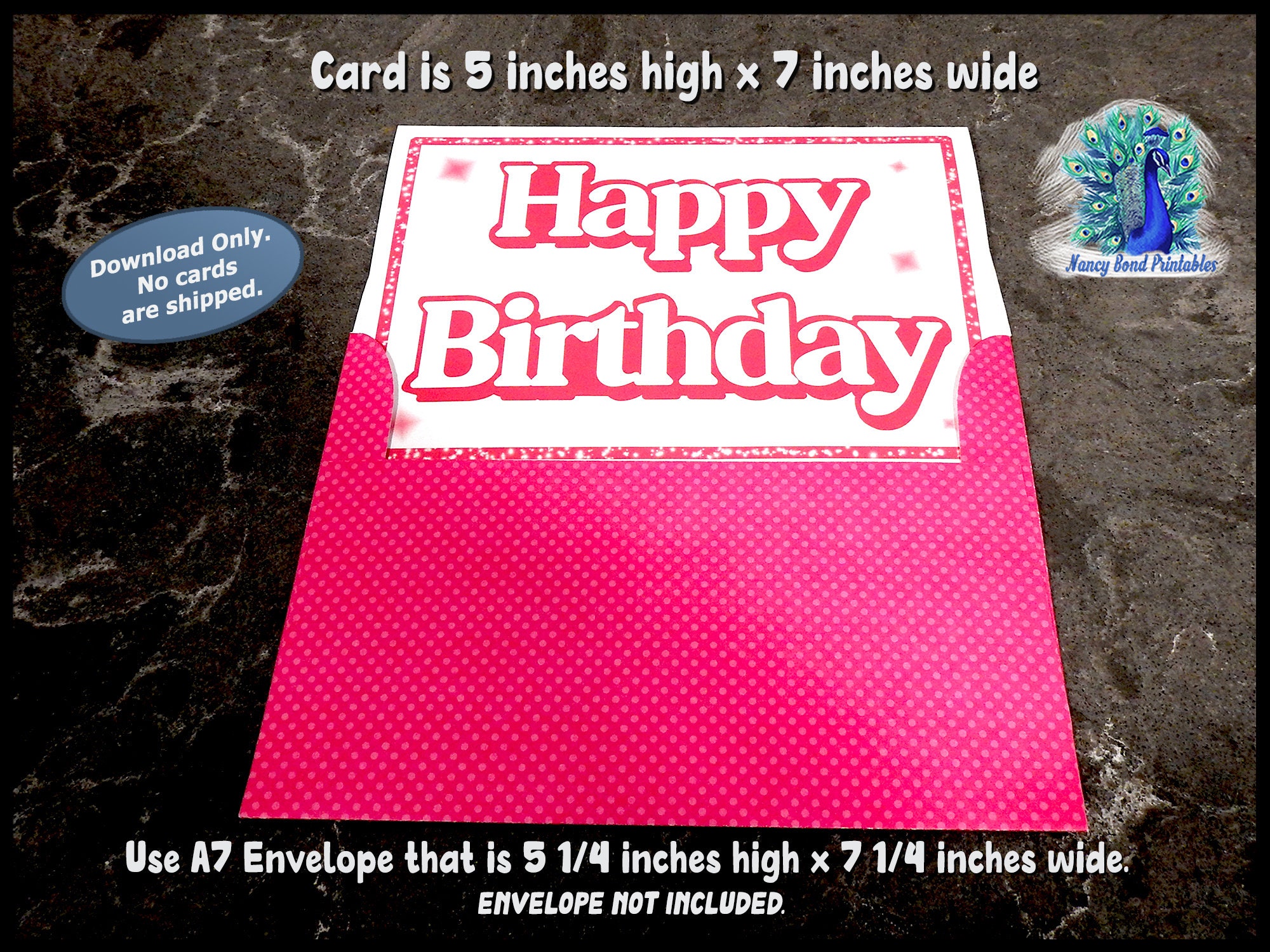Happy Birthday Barbie Look Download 5x7 Card PDF to Print at Home ...