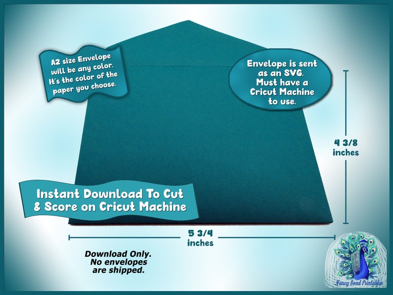 Digital Download A2 Envelope SVG, Cut and Score on Cricut, Easy ...