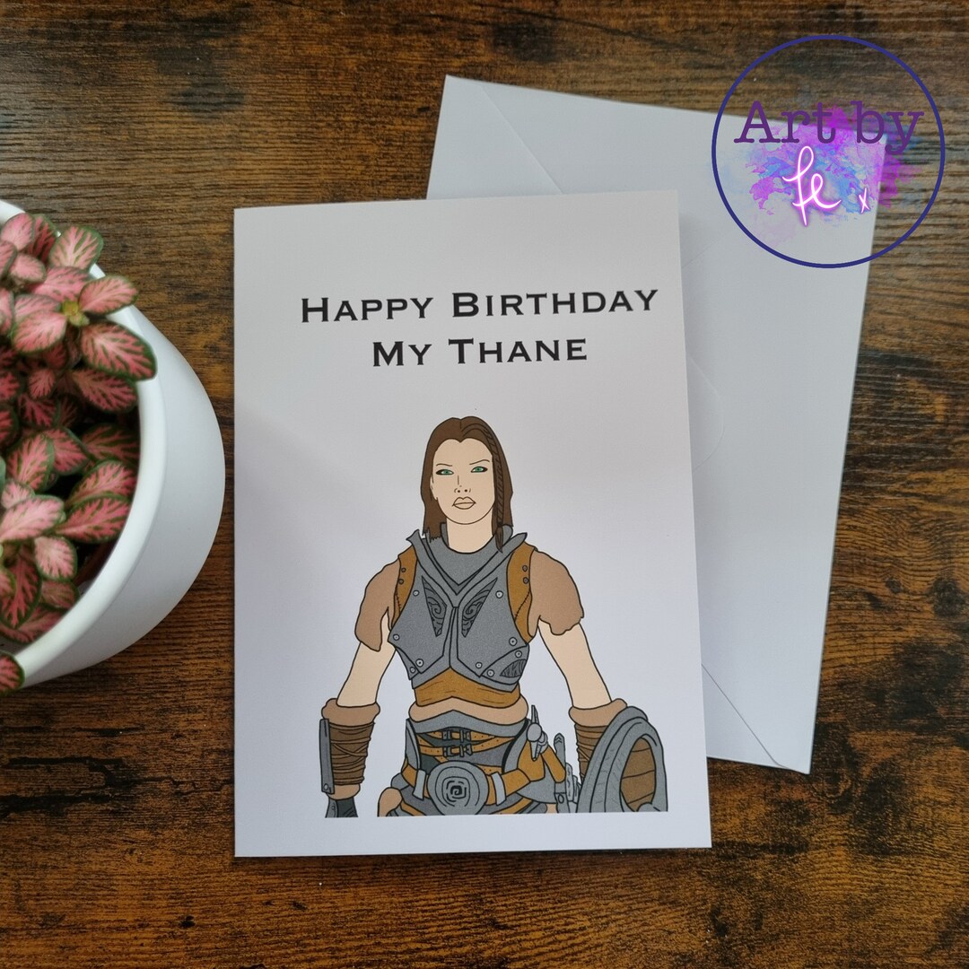 Skyrim Inspired Greetings Card | Birthday Card | Valentine's Day Card ...