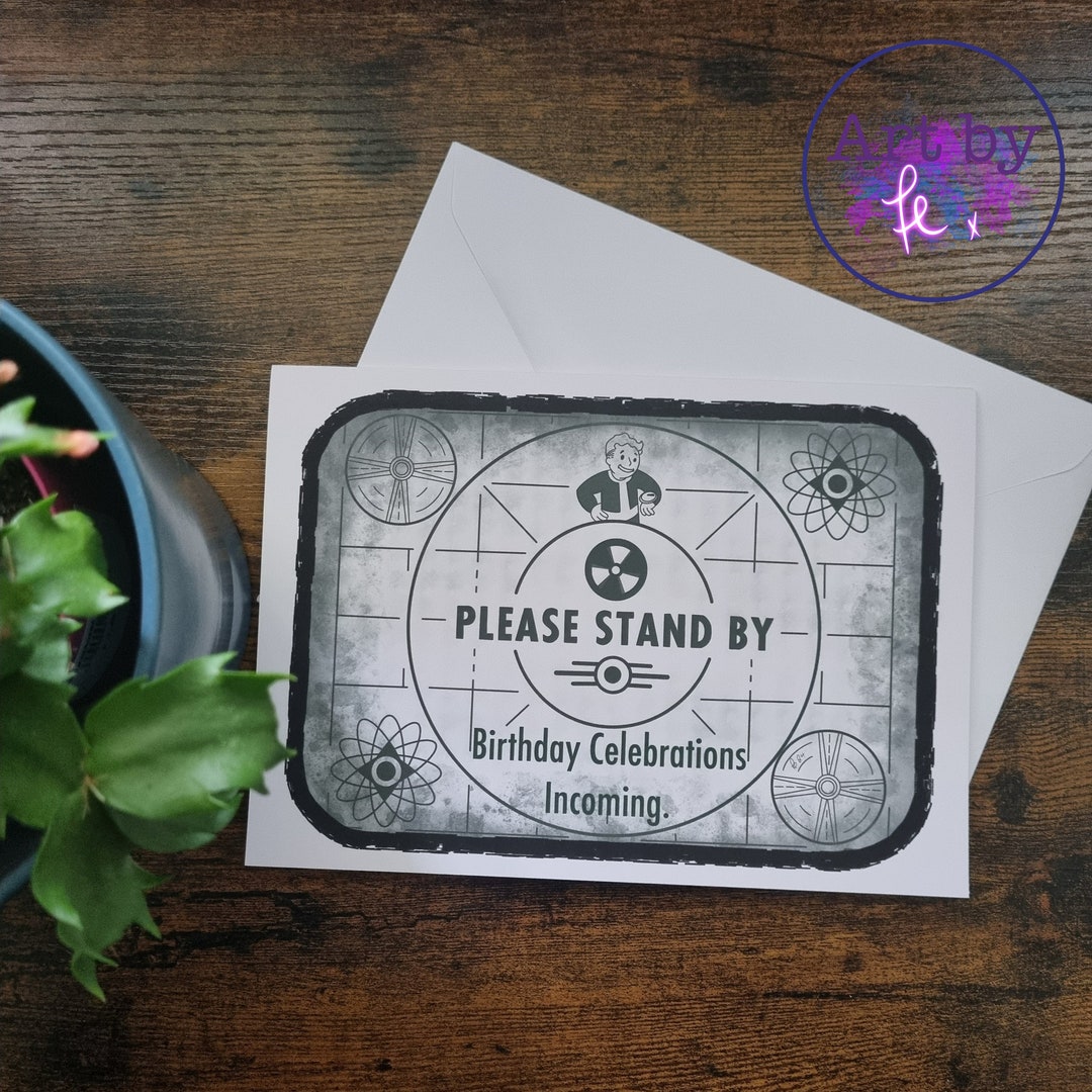 Fallout Standby Screen Greetings Card Birthday Card Father's Day High ...