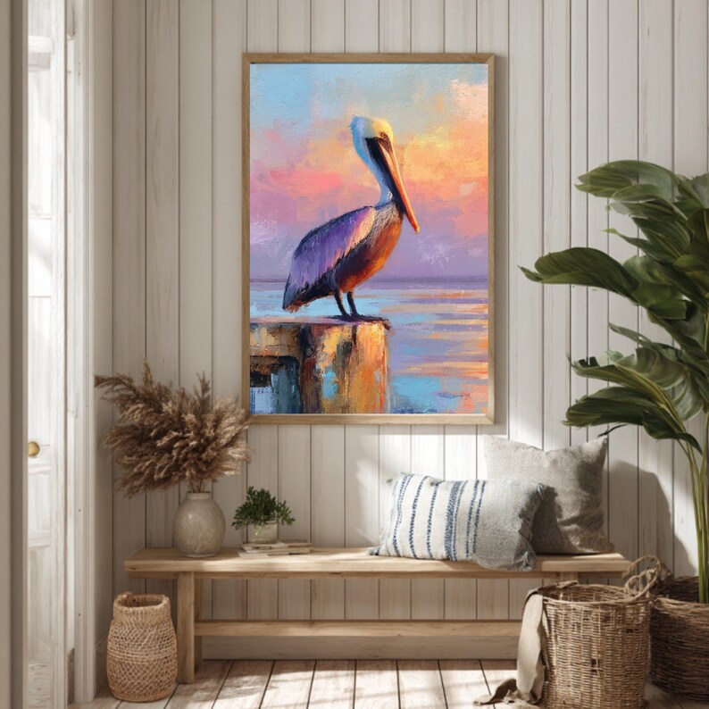 Louisiana Pelican Art, Bayou Sunset Coastal Decor (digital Download) - Etsy