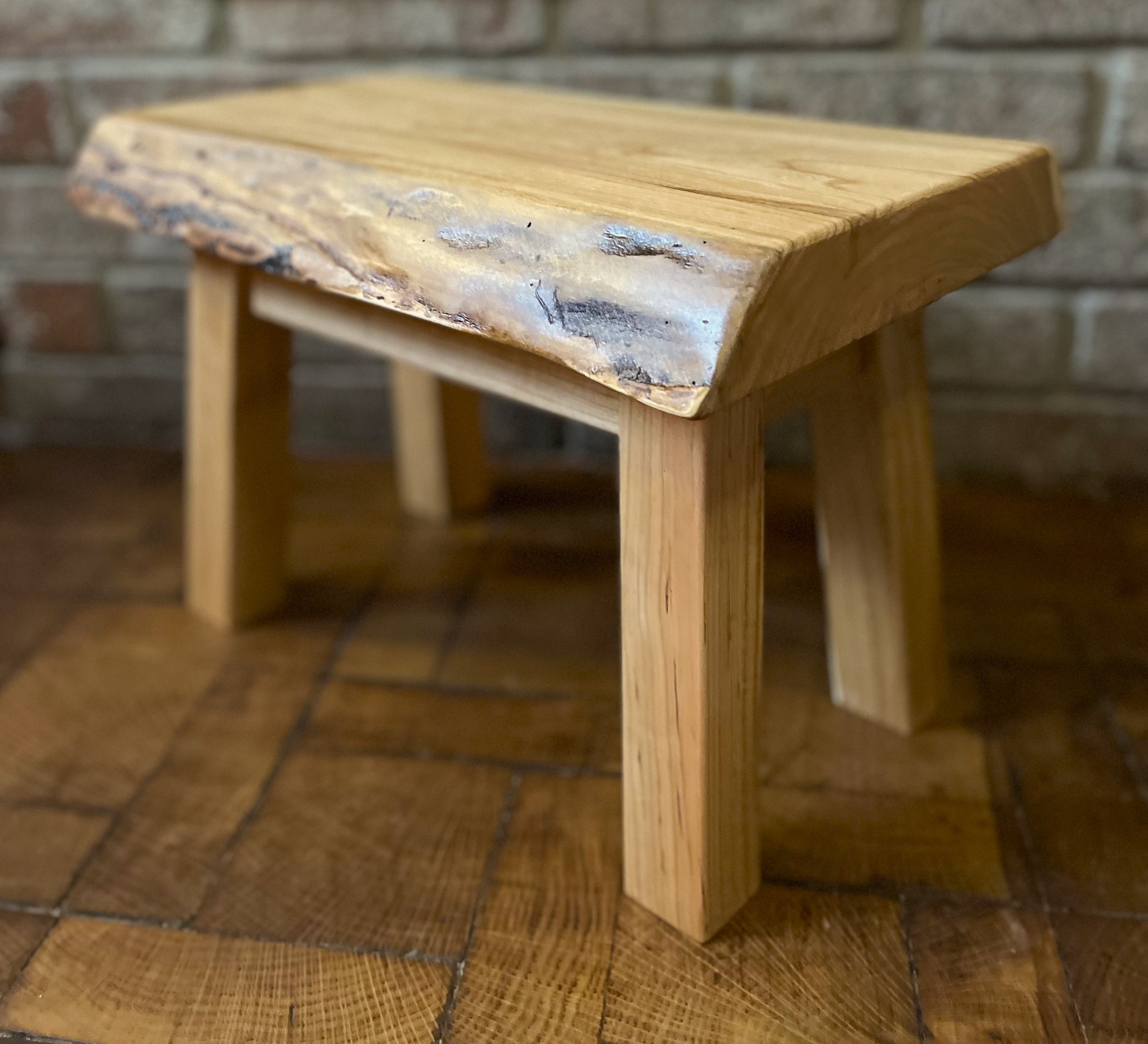 Rustic Live Edge Cherry Step Stool 15x10 10 Inches High - Etsy