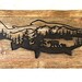 Rustic Reclaimed Barn Wood Art, Fish Inlayed With Mountains Bear Scene ...